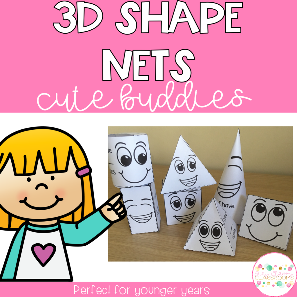 3D Shape Nets Cute Buddies - Stay Classy Classrooms