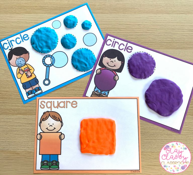2D Shape Playdough Mats - Stay Classy Classrooms