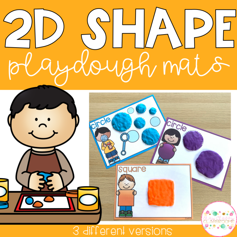 2D Shape Playdough Mats - Stay Classy Classrooms