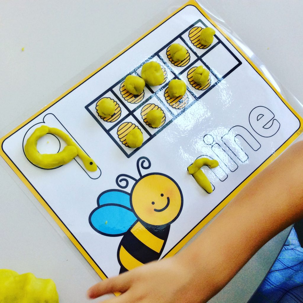 Bee Playdough Number Mats - Stay Classy Classrooms