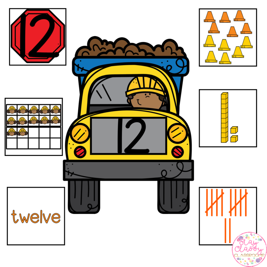 Construction Number Representation Stones Match 0-20 - Stay Classy ...