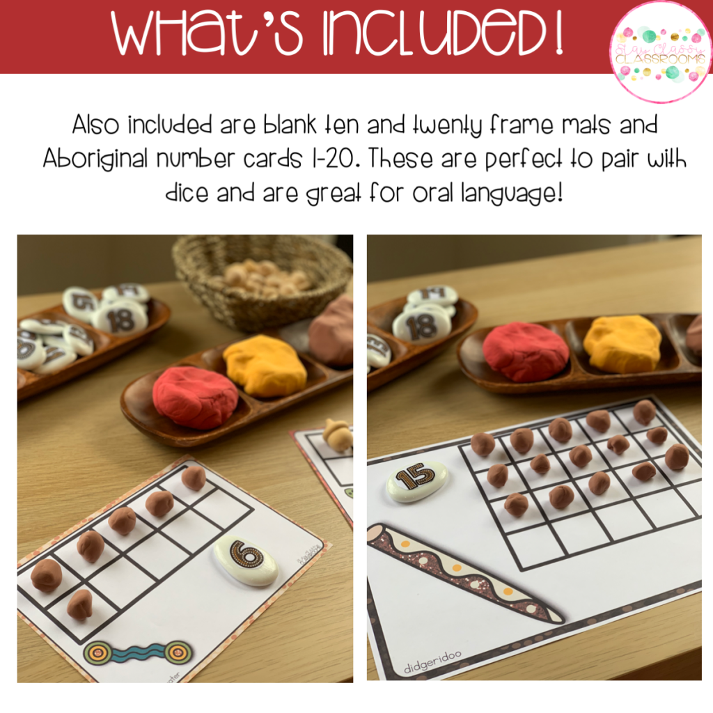 Australian Aboriginal Symbol Playdough Number Mats - Stay Classy Classrooms