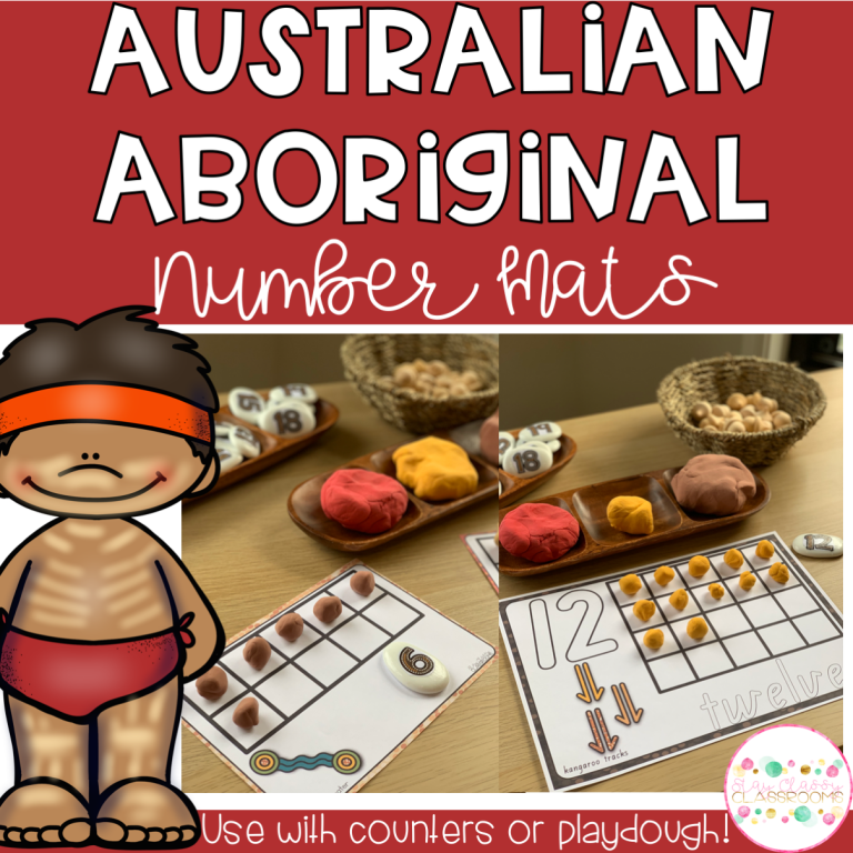 Australian Aboriginal Symbol Playdough Number Mats - Stay Classy Classrooms