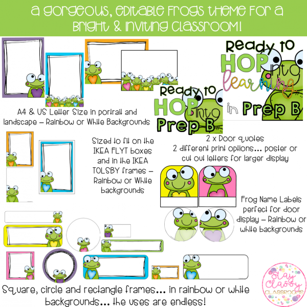 Frog Classroom Theme Pack - Stay Classy Classrooms