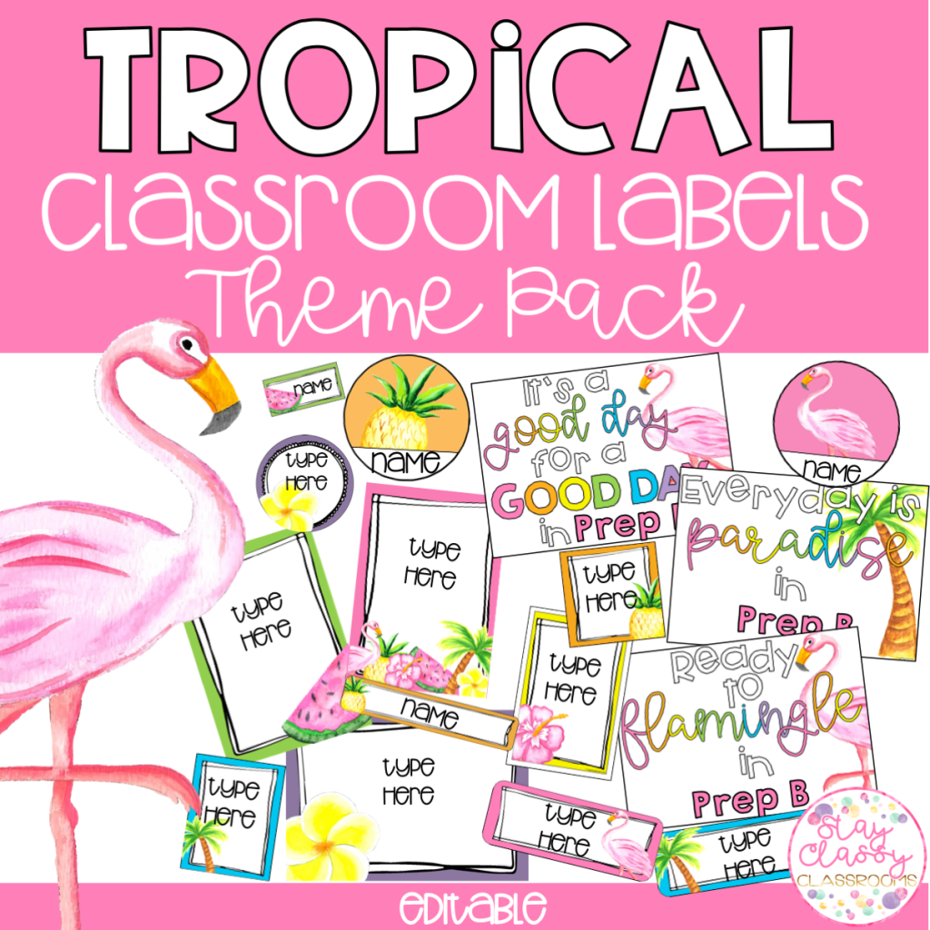 Tropical Classroom Theme Pack - Stay Classy Classrooms