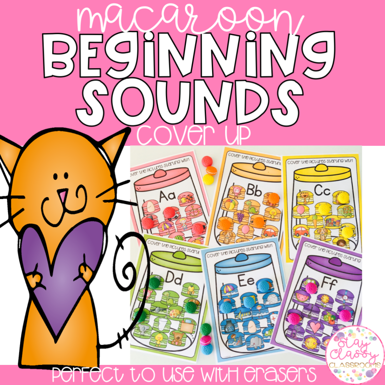 Macaroon Beginning Sounds Cover Up - Stay Classy Classrooms