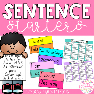 Sentence Starters - Stay Classy Classrooms