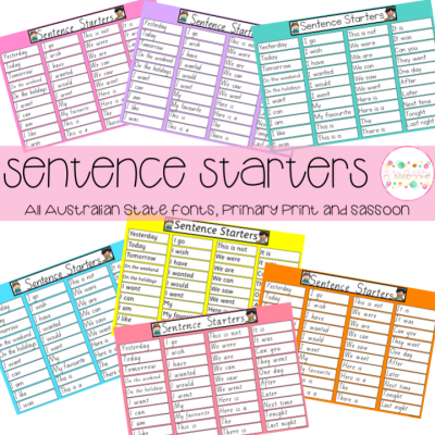 Sentence Starters - Stay Classy Classrooms