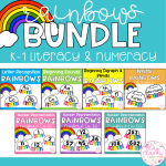 Rainbows BUNDLE - Literacy and Maths Centres - Stay Classy Classrooms