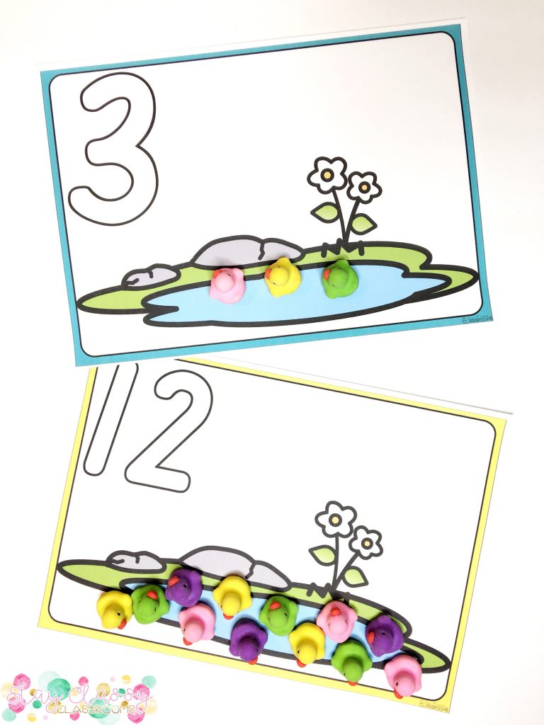 Ducky Playdough Number Mats - Stay Classy Classrooms
