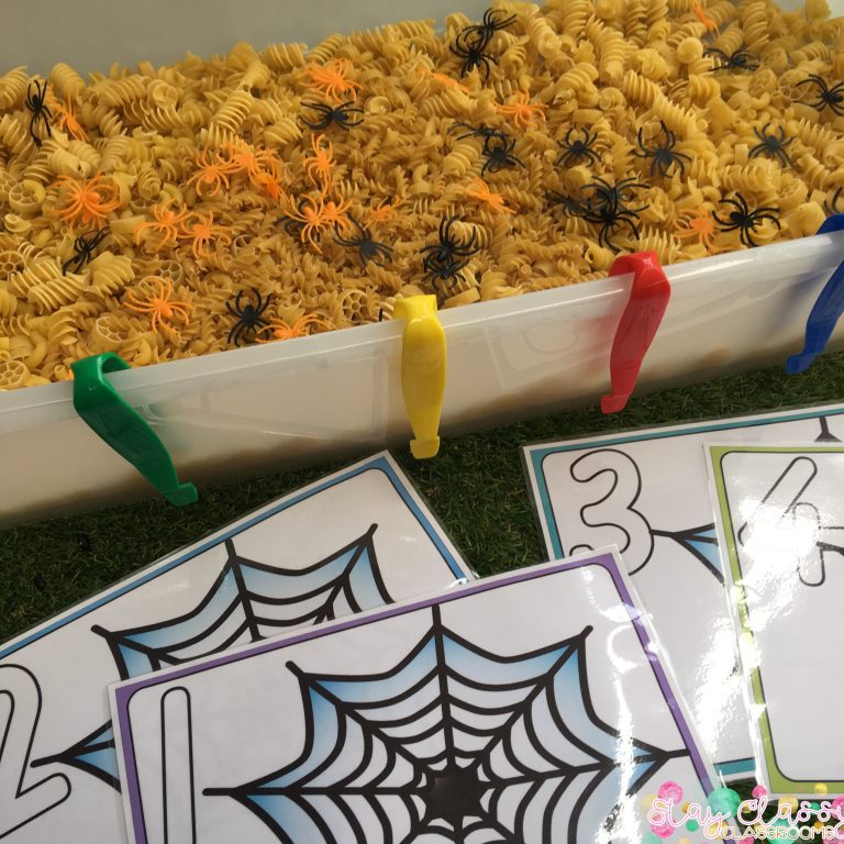 Spider Playdough Number Mats - Stay Classy Classrooms
