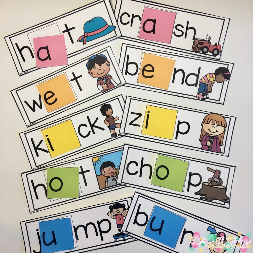 Short Vowel Patterns Build a Word - Stay Classy Classrooms