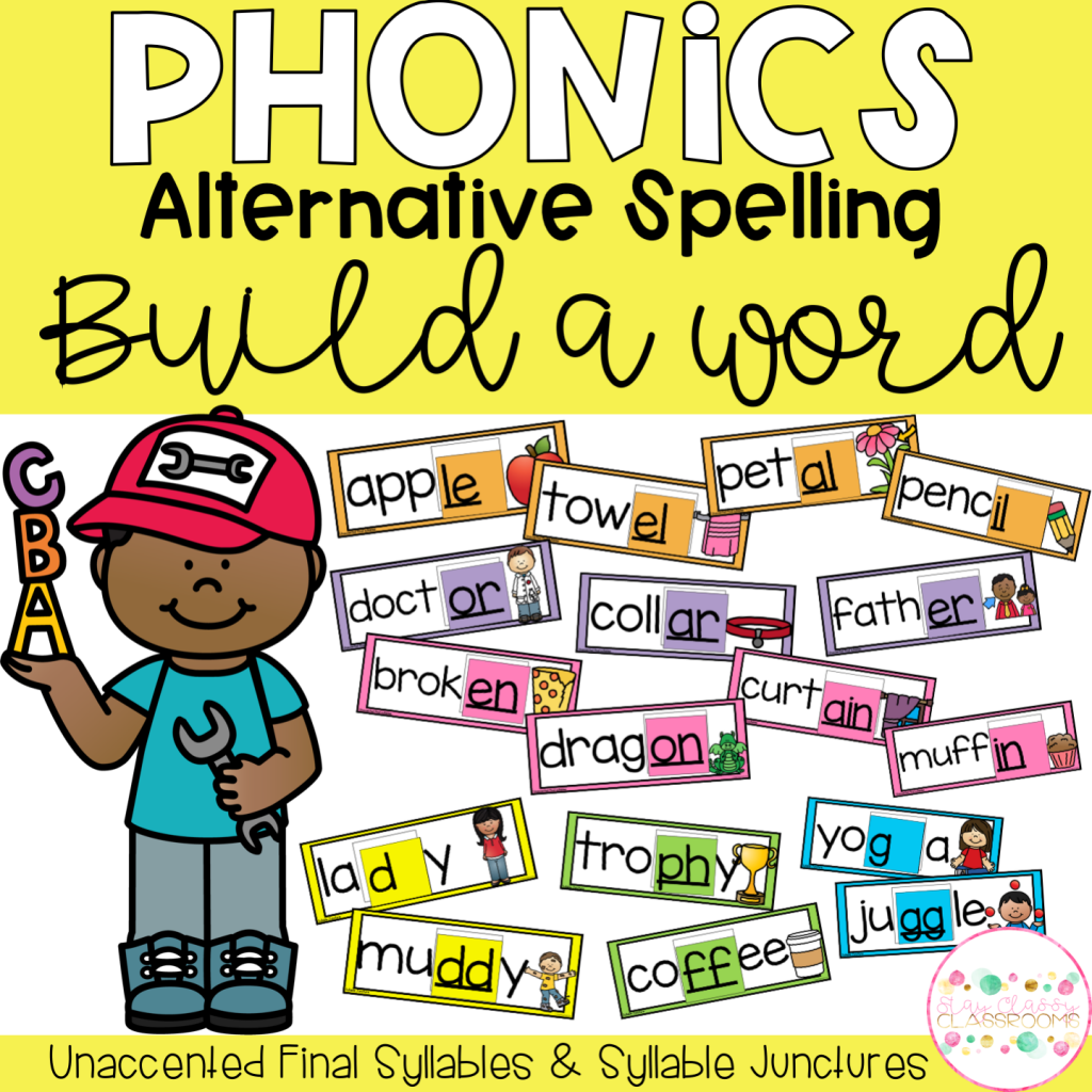 Final Syllables & Syllable Juncture Build a Word - Stay Classy Classrooms