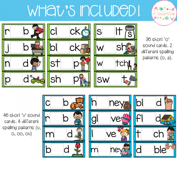 Short Vowel Patterns Build a Word - Stay Classy Classrooms