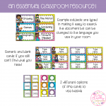 Editable Daily Visual Timetable Cards - Rainbow - Stay Classy Classrooms