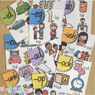 Word Family Posters - Rainbow Pop - Stay Classy Classrooms