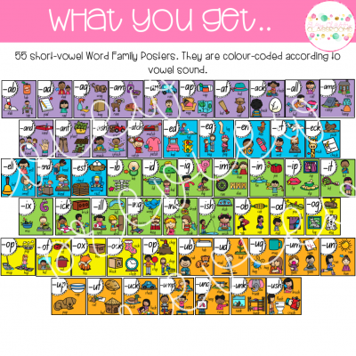 Word Family Posters - Rainbow - Stay Classy Classrooms