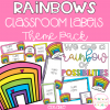 Rainbows Editable Desk Plates - Stay Classy Classrooms