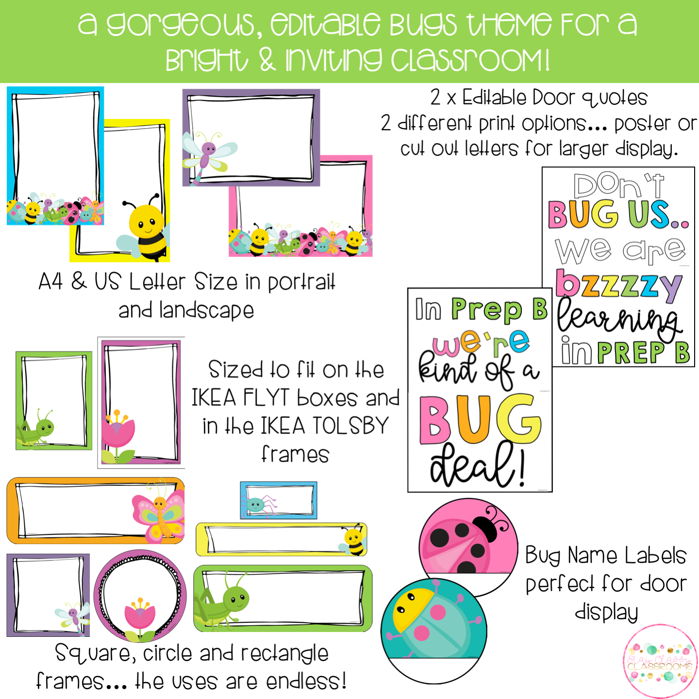 Bugs Classroom Theme Pack - Stay Classy Classrooms