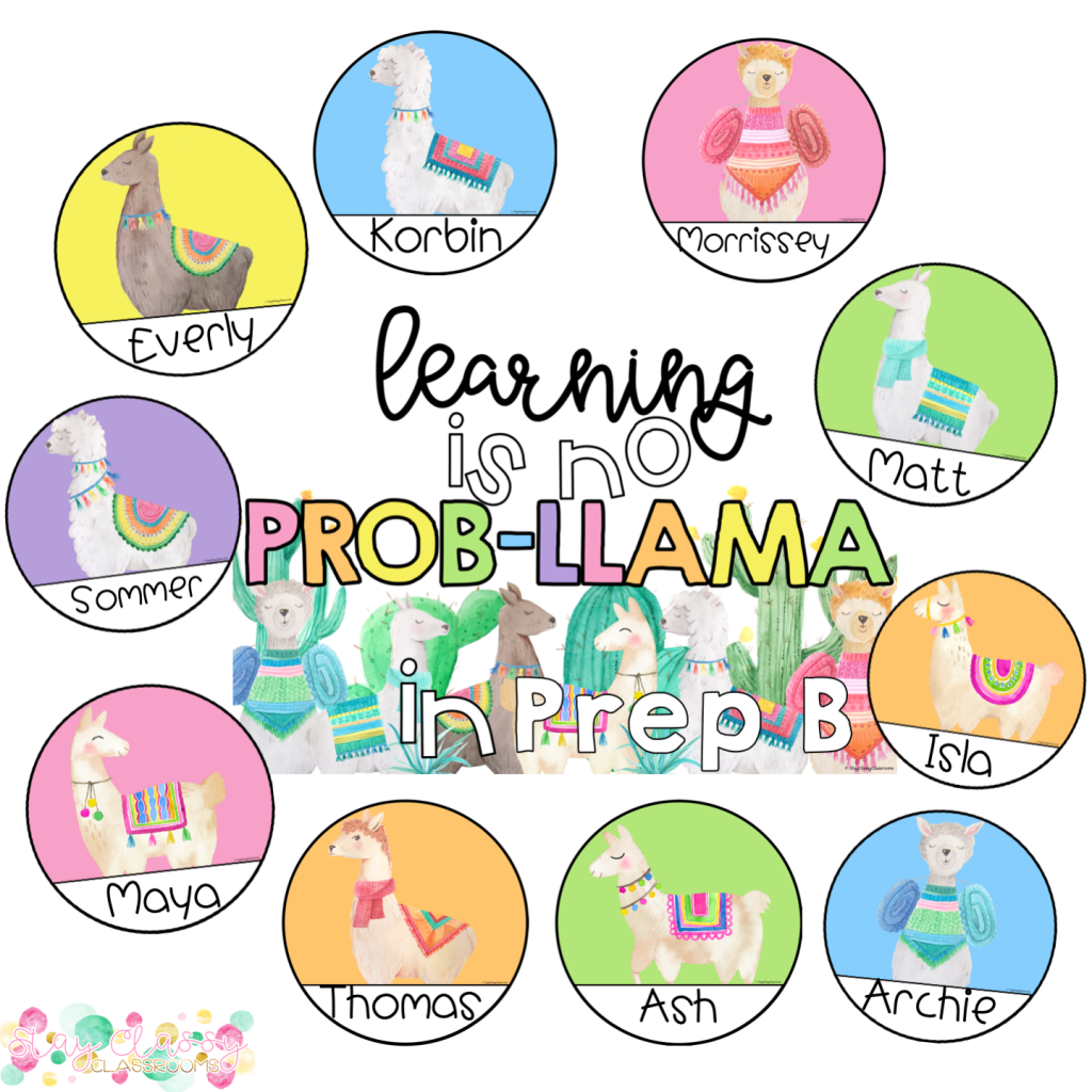 Llamas Classroom Theme Pack - Stay Classy Classrooms
