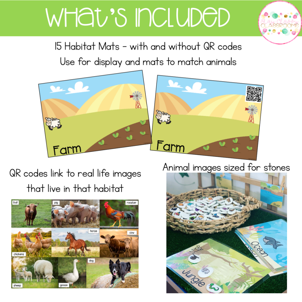 Habitats Stones Match - Investigation Pack - Stay Classy Classrooms