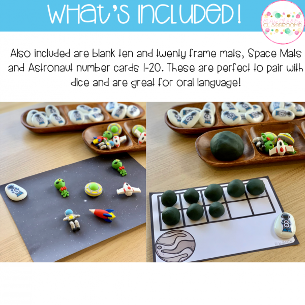 Space Playdough Number Mats - Stay Classy Classrooms