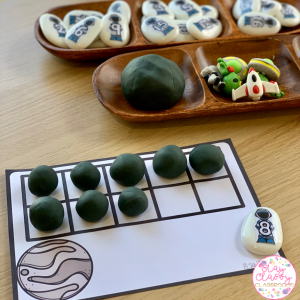 Space Playdough Number Mats - Stay Classy Classrooms
