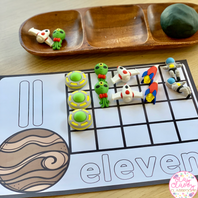 Space Playdough Number Mats - Stay Classy Classrooms