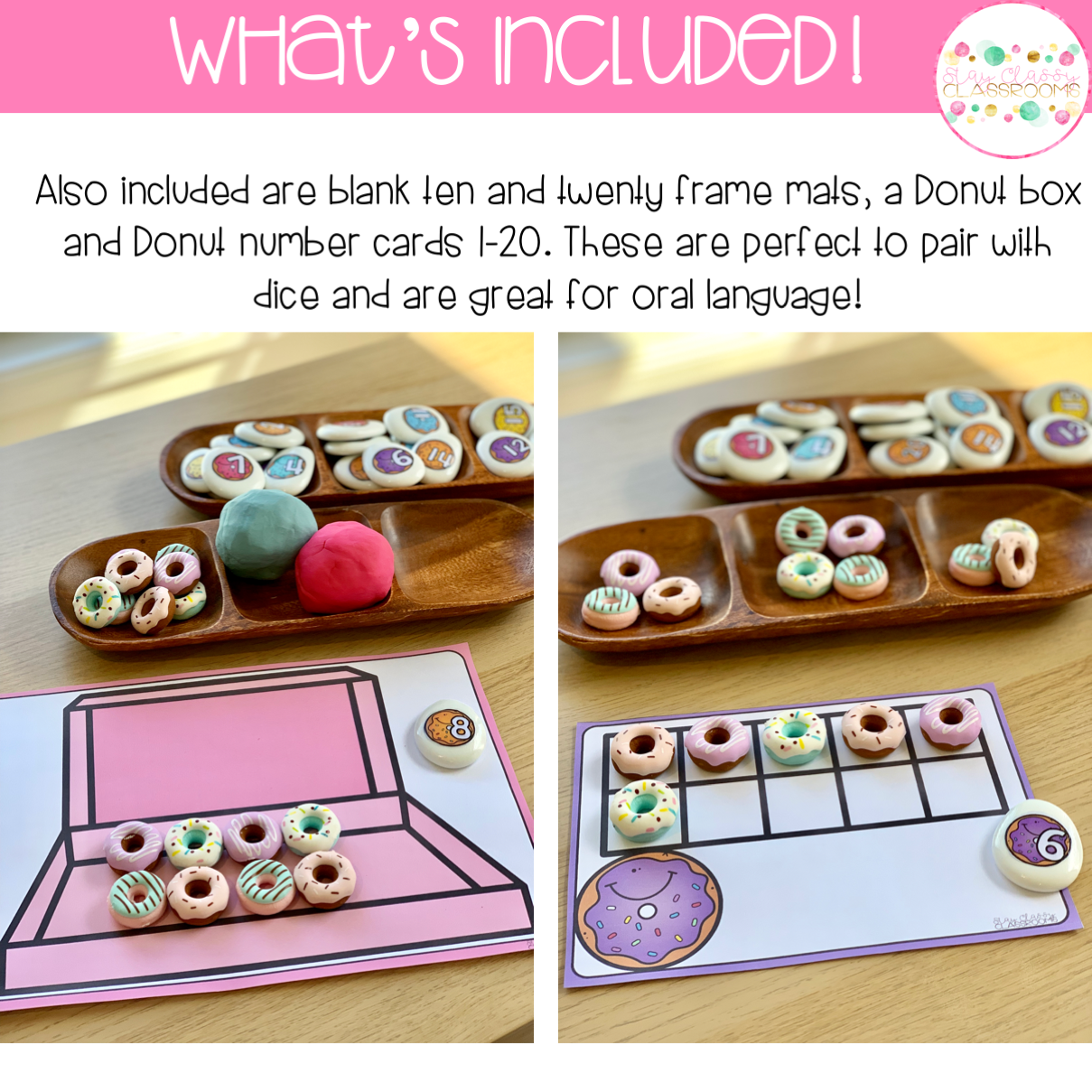 Doughnut Playdough Number Mats - Stay Classy Classrooms