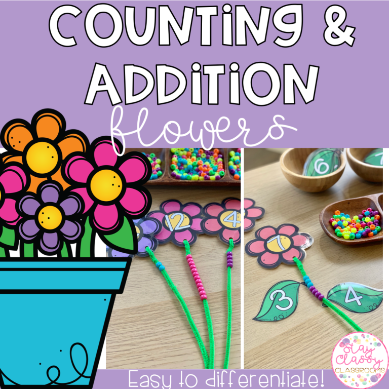 Counting and Addition Flowers - Stay Classy Classrooms