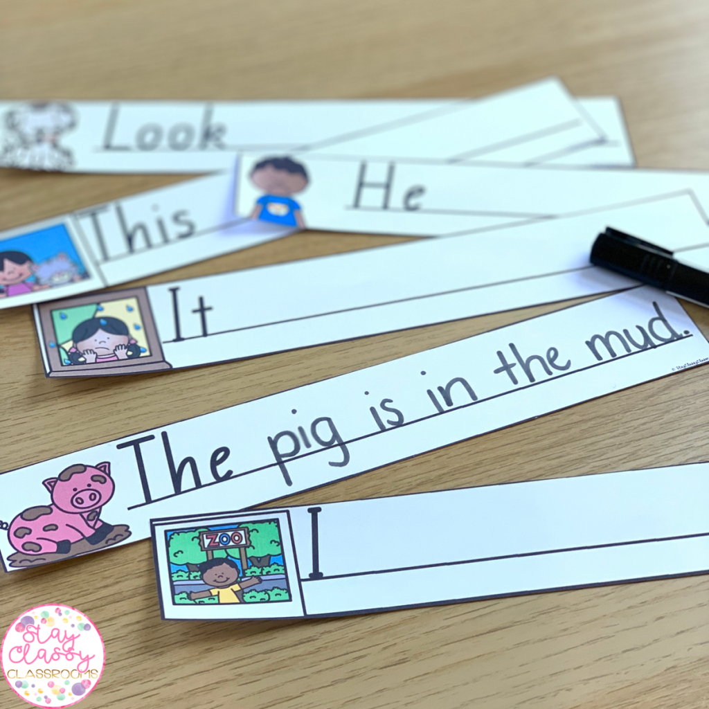 Sentence Strips - Write and Wipe - Stay Classy Classrooms