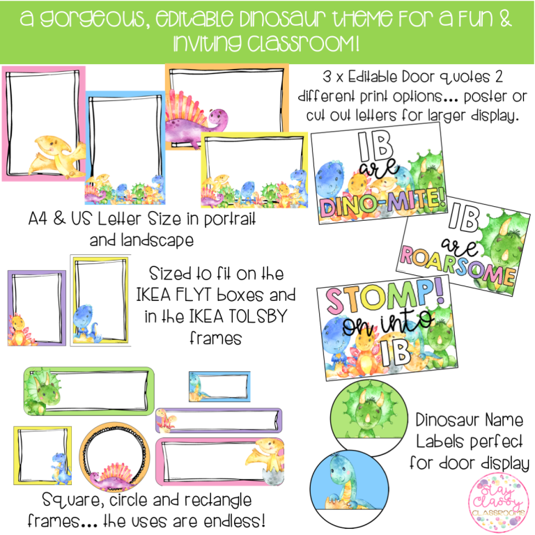 Dinosaurs Classroom Theme Pack - Stay Classy Classrooms