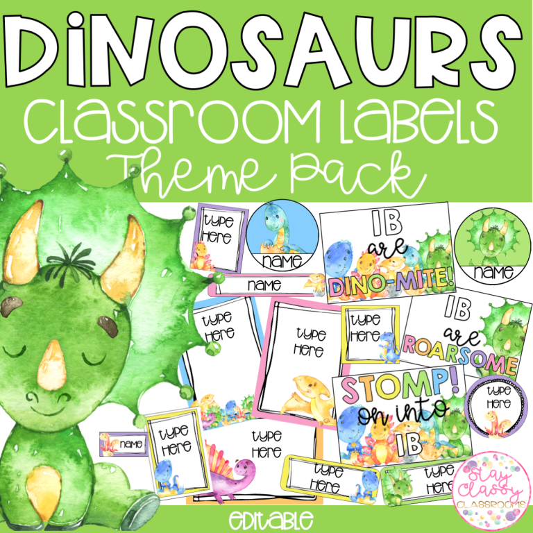 Dinosaurs Classroom Theme Pack - Stay Classy Classrooms
