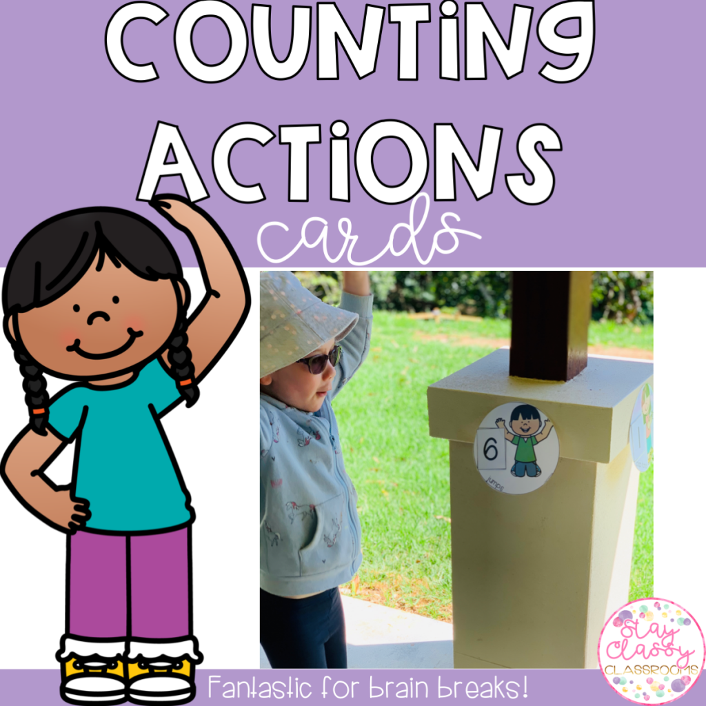 Counting Actions Cards - Stay Classy Classrooms