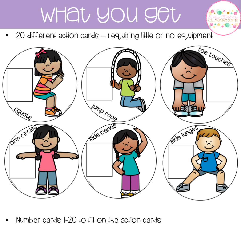 Counting Actions Cards - Stay Classy Classrooms
