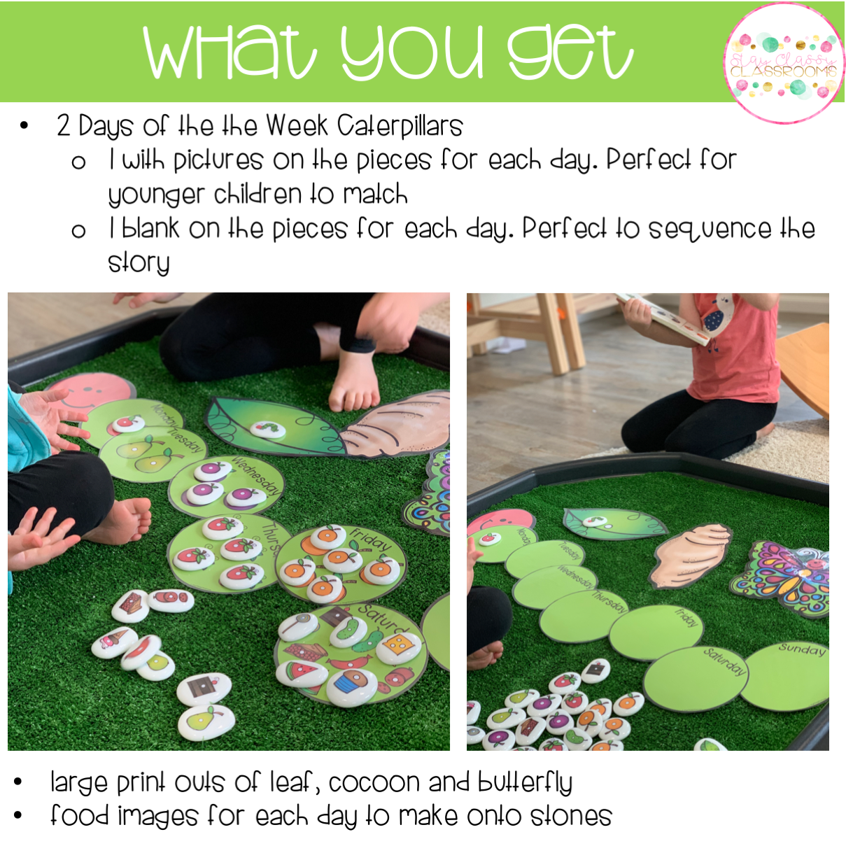 Caterpillar Days of the Week Sequencing - Stay Classy Classrooms