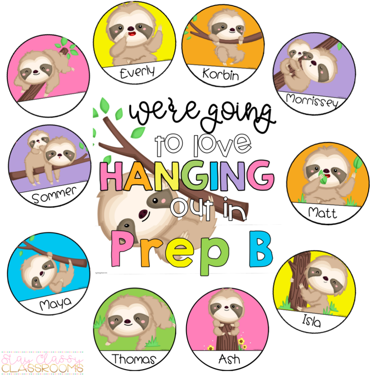Sloths Classroom Theme Pack - Stay Classy Classrooms