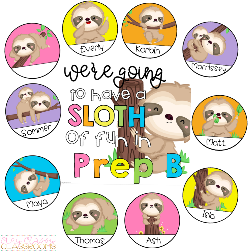 Sloths Classroom Theme Pack - Stay Classy Classrooms