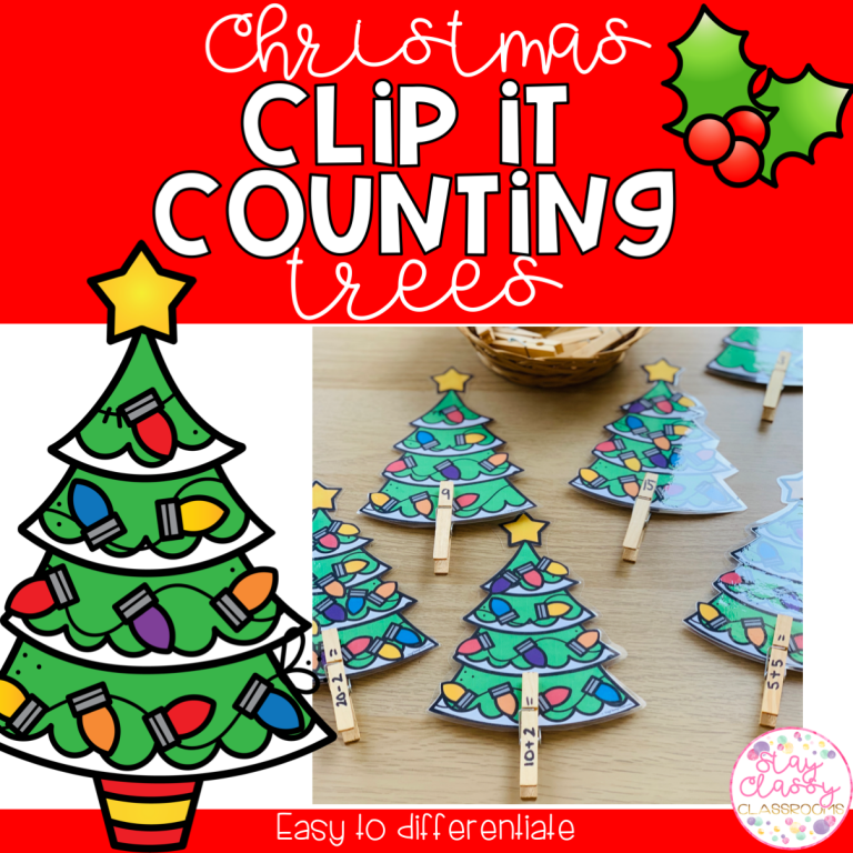 Christmas Clip It Counting Cards - Stay Classy Classrooms