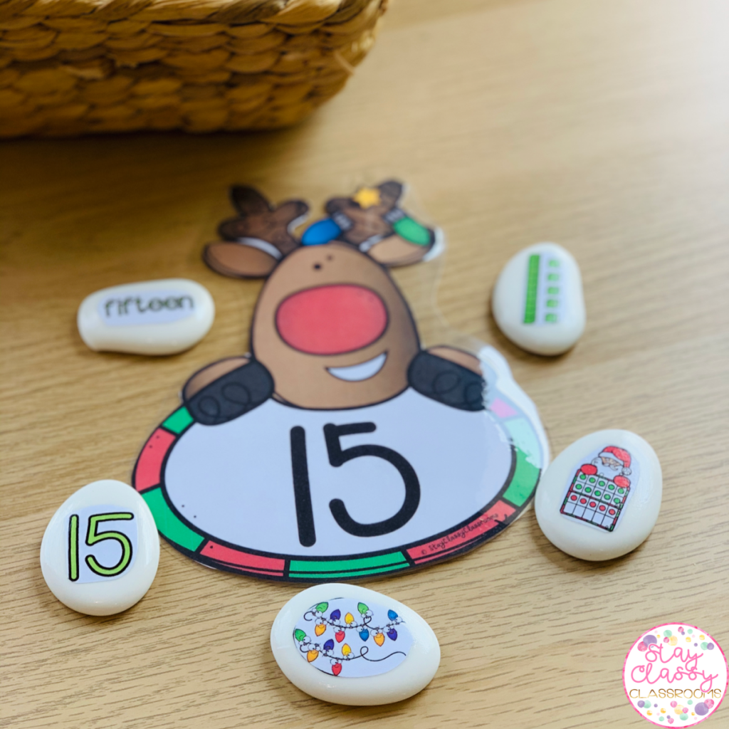 Christmas Number Representation Match 0-20 - Stay Classy Classrooms