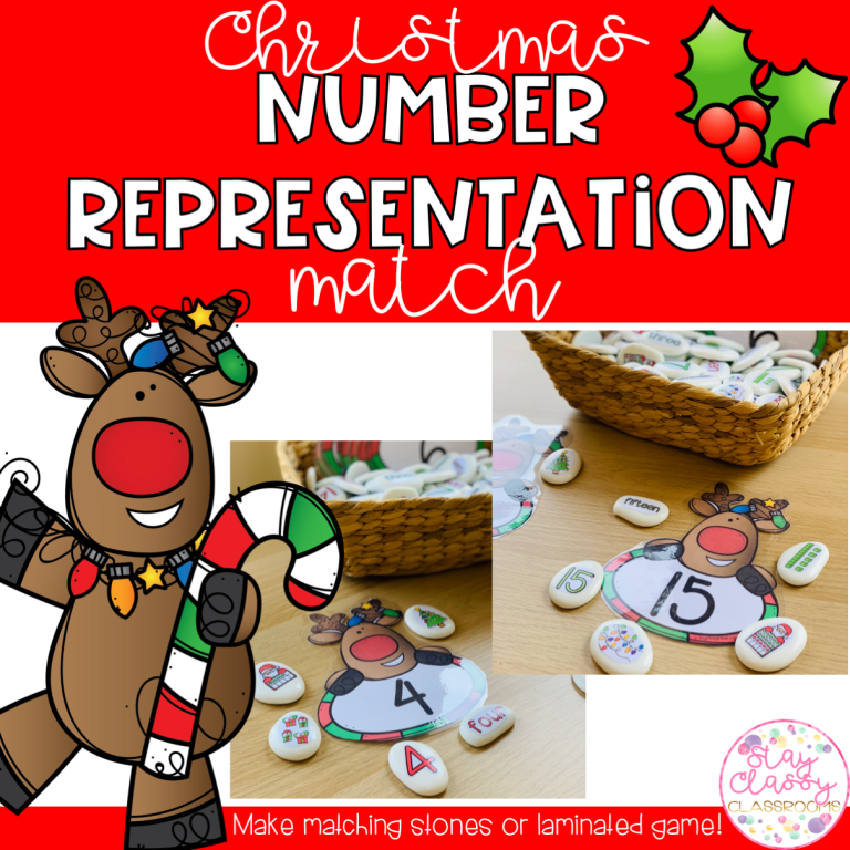 Christmas Number Representation Match 0-20 - Stay Classy Classrooms