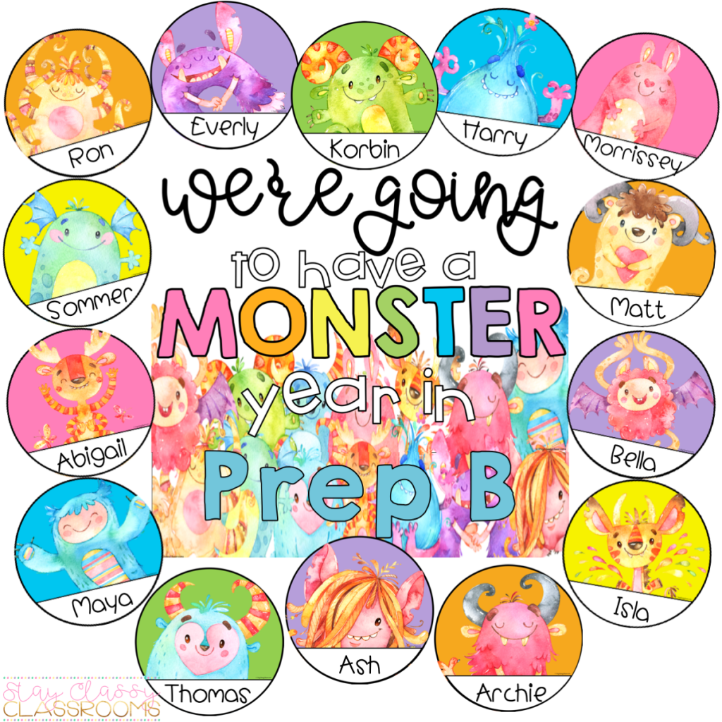 Watercolour Monsters Classroom Theme Pack - Stay Classy Classrooms