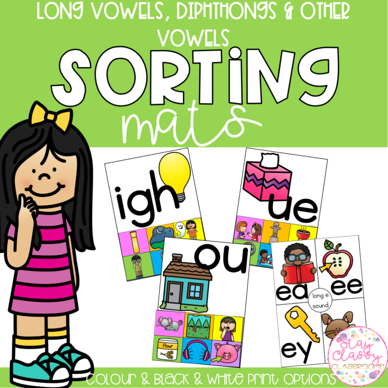 Long Vowels, Diphthongs and Other Vowel Sounds Sorting Mats - Stay ...