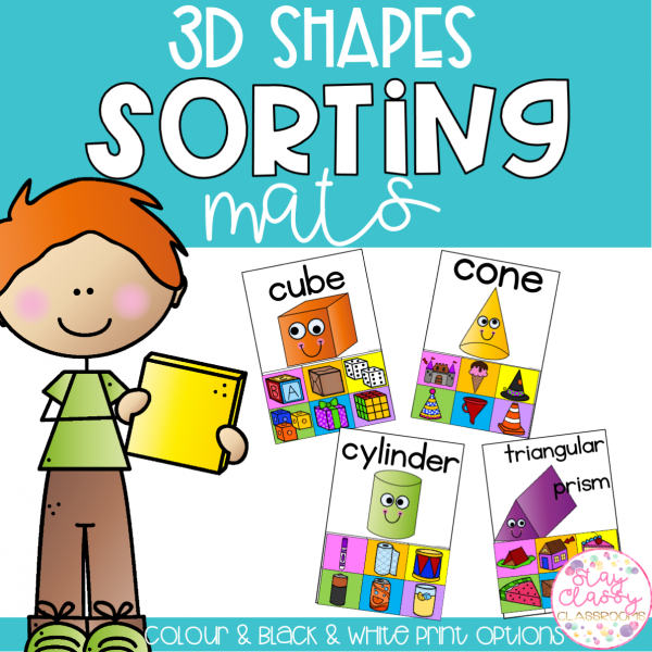 3D Shapes Sorting Mats - Stay Classy Classrooms