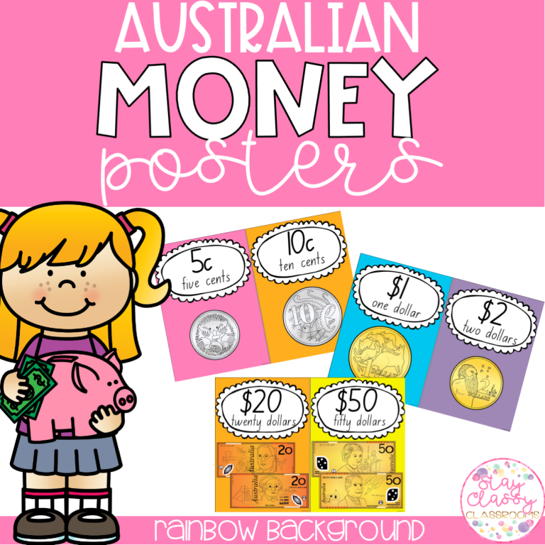 Australian Money Posters Rainbow - Stay Classy Classrooms