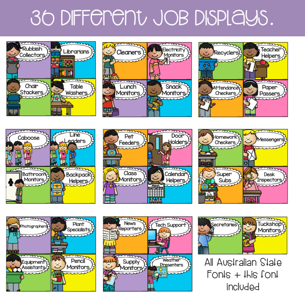 Classroom Jobs Helpers Chart - Stay Classy Classrooms