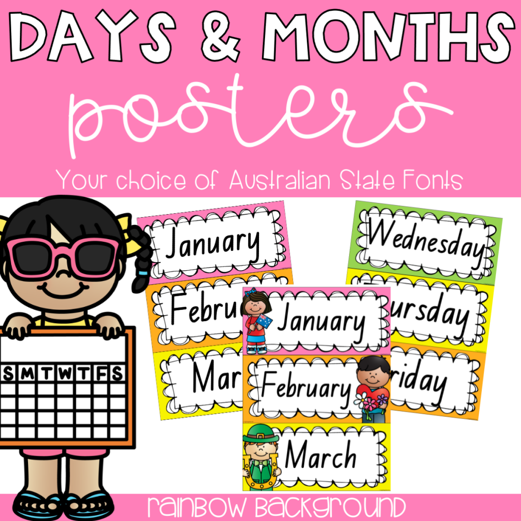 Days and Months - Australian Holidays - Stay Classy Classrooms