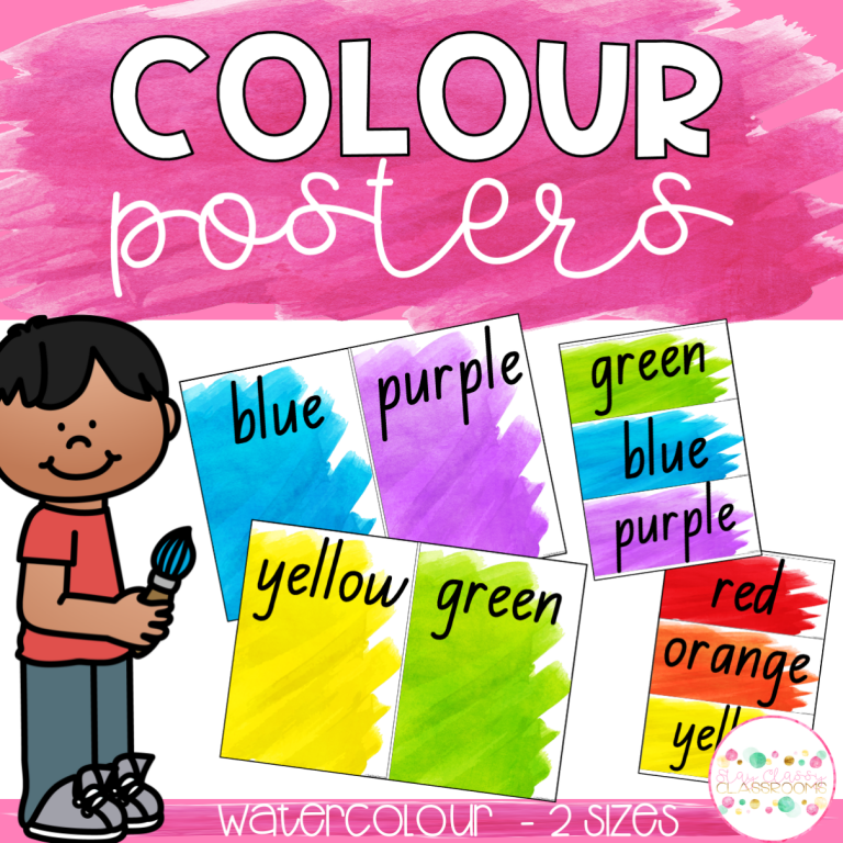 Colour Posters - Watercolour - Stay Classy Classrooms