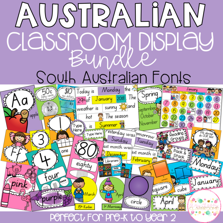 Australian Classroom Display Bundle - SOUTH AUSTRALIAN FONTS - Stay ...
