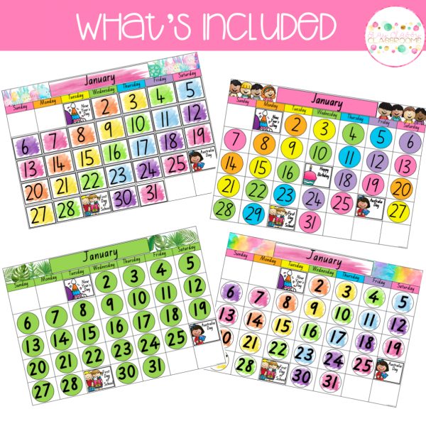 Australian Calendar Pack - Stay Classy Classrooms